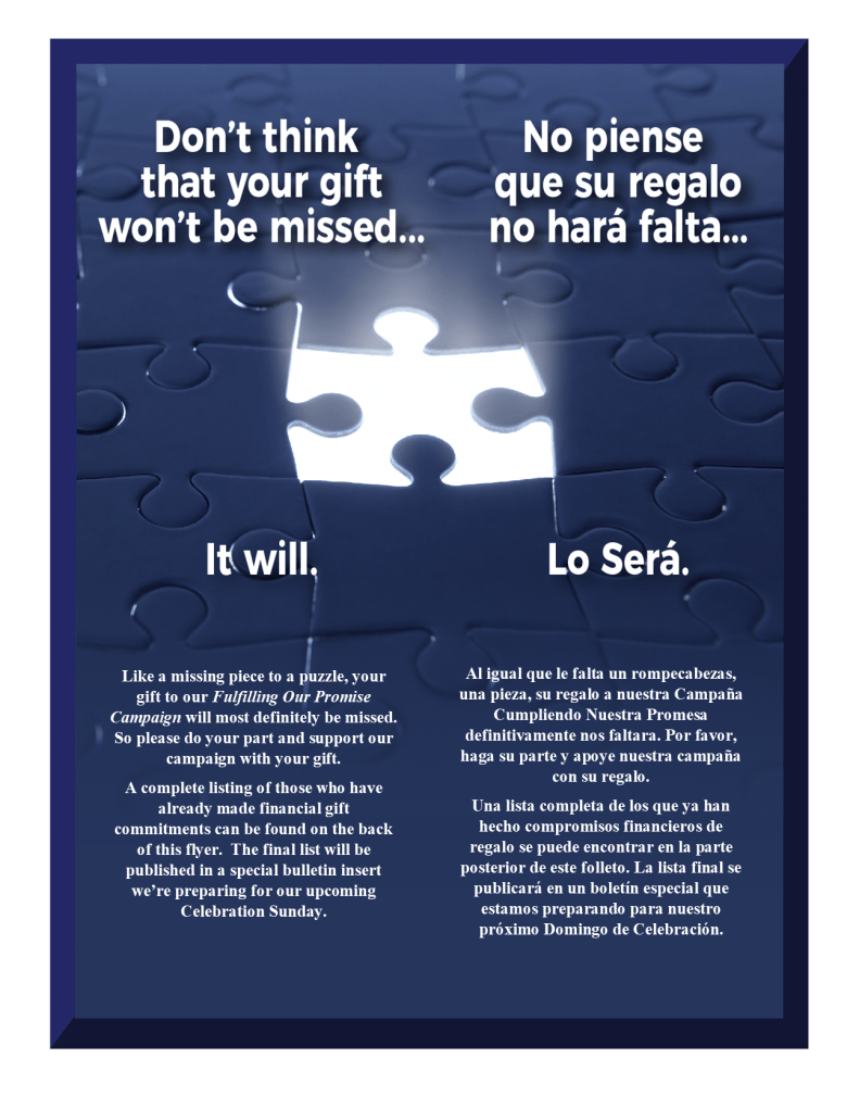 Fulfilling Our Promise Campaign – Saint James Catholic Church